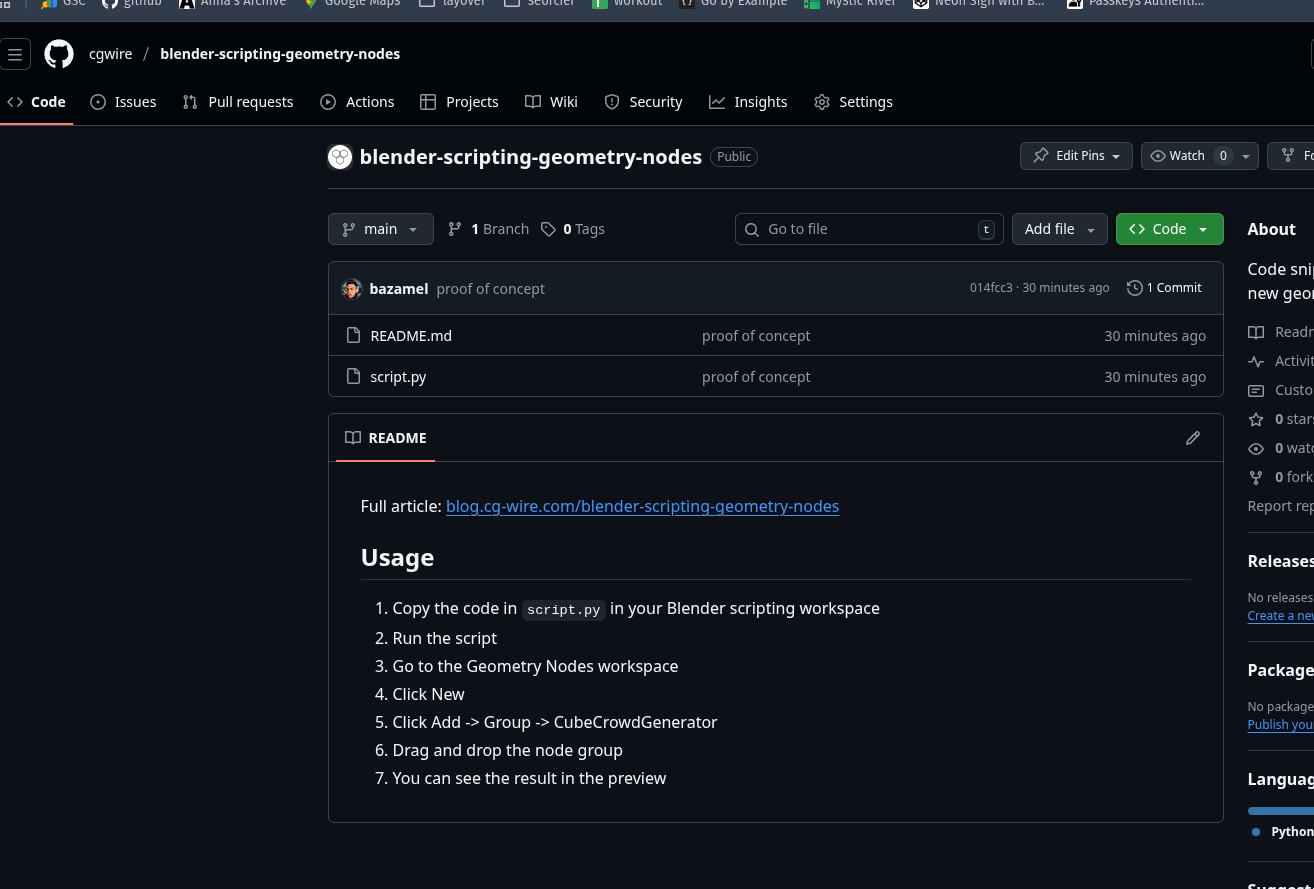 How to Script Geometry Nodes in Blender with Python